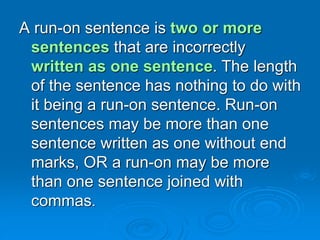 Run On Sentences.ppt