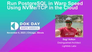 Run PostgreSQL in Warp Speed Using NVMe/TCP in the Cloud | PPT