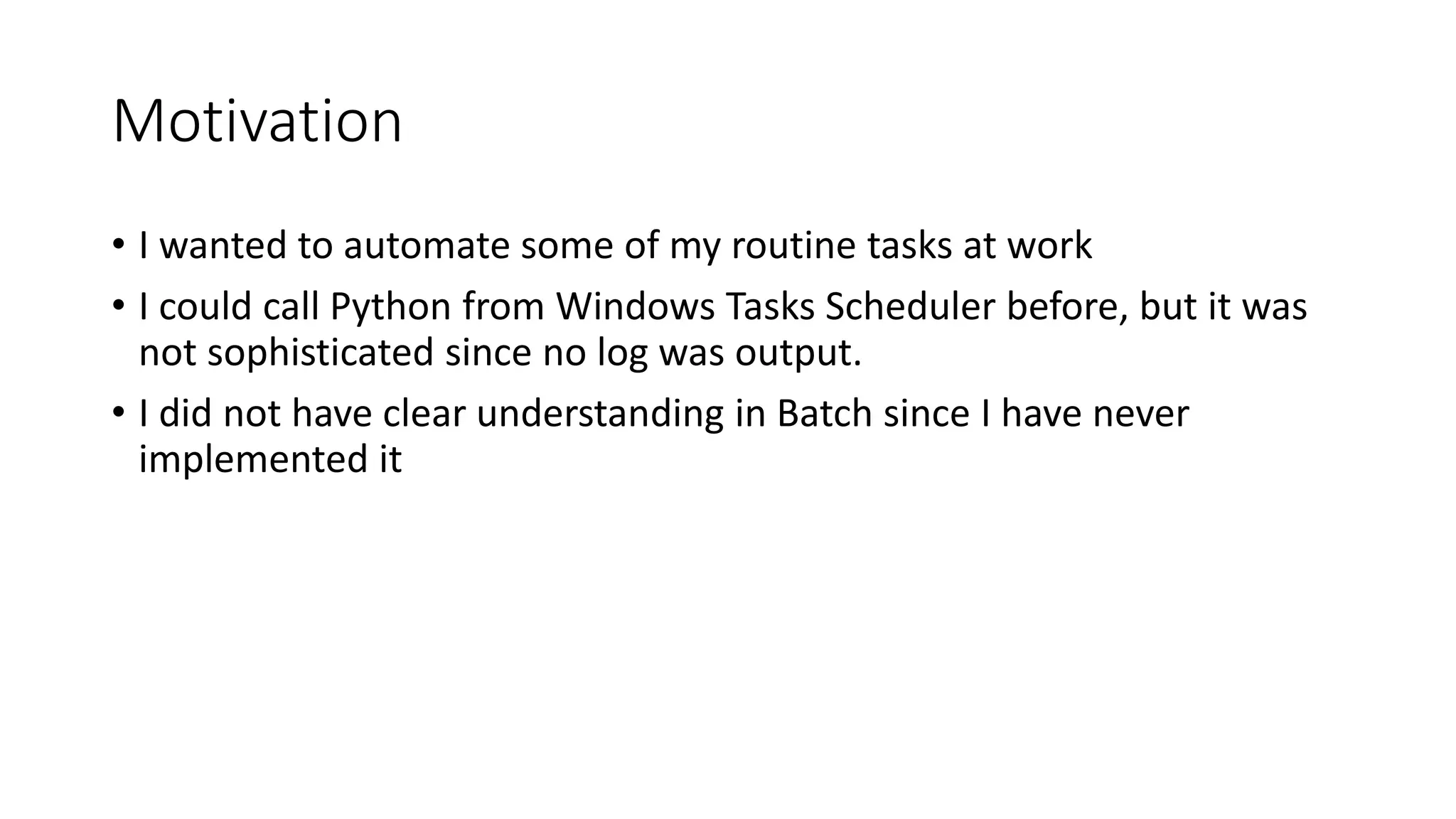 Run python from windows taskscheduler | PPTX