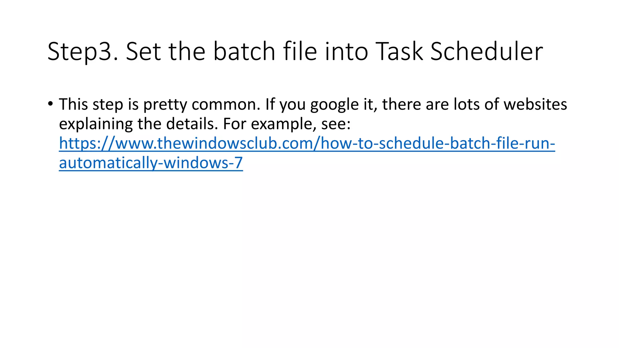 Run python from windows taskscheduler | PPTX
