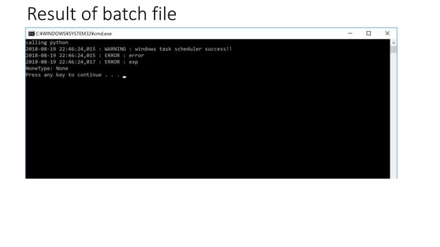Run Python From Windows Taskscheduler Pptx