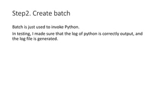 Run python from windows taskscheduler | PPTX