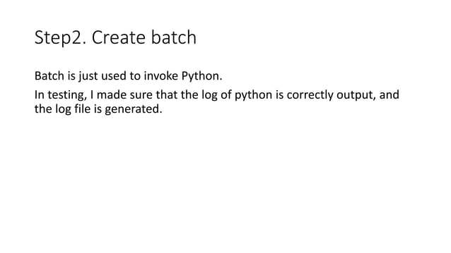Run python from windows taskscheduler | PPTX