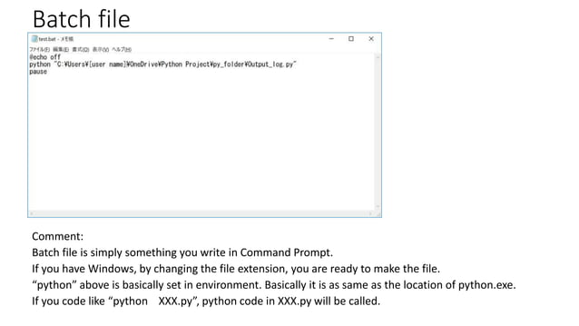 Run python from windows taskscheduler | PPTX