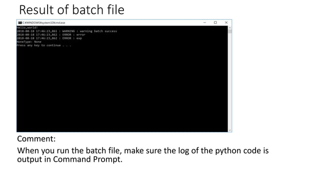 Run python from windows taskscheduler | PPTX