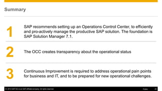 Operations Control Center (OCC) | PDF