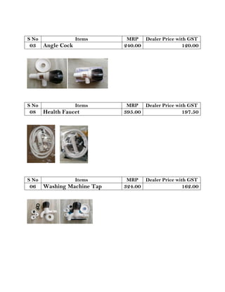 TAPS PRICE LIST INDHU PLAZA | PDF
