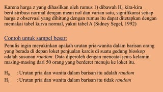 Run test satu sampel | PPTX