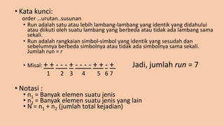 Run test satu sampel | PPTX