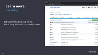 Run the elastic stack on kubernetes with eck | PDF