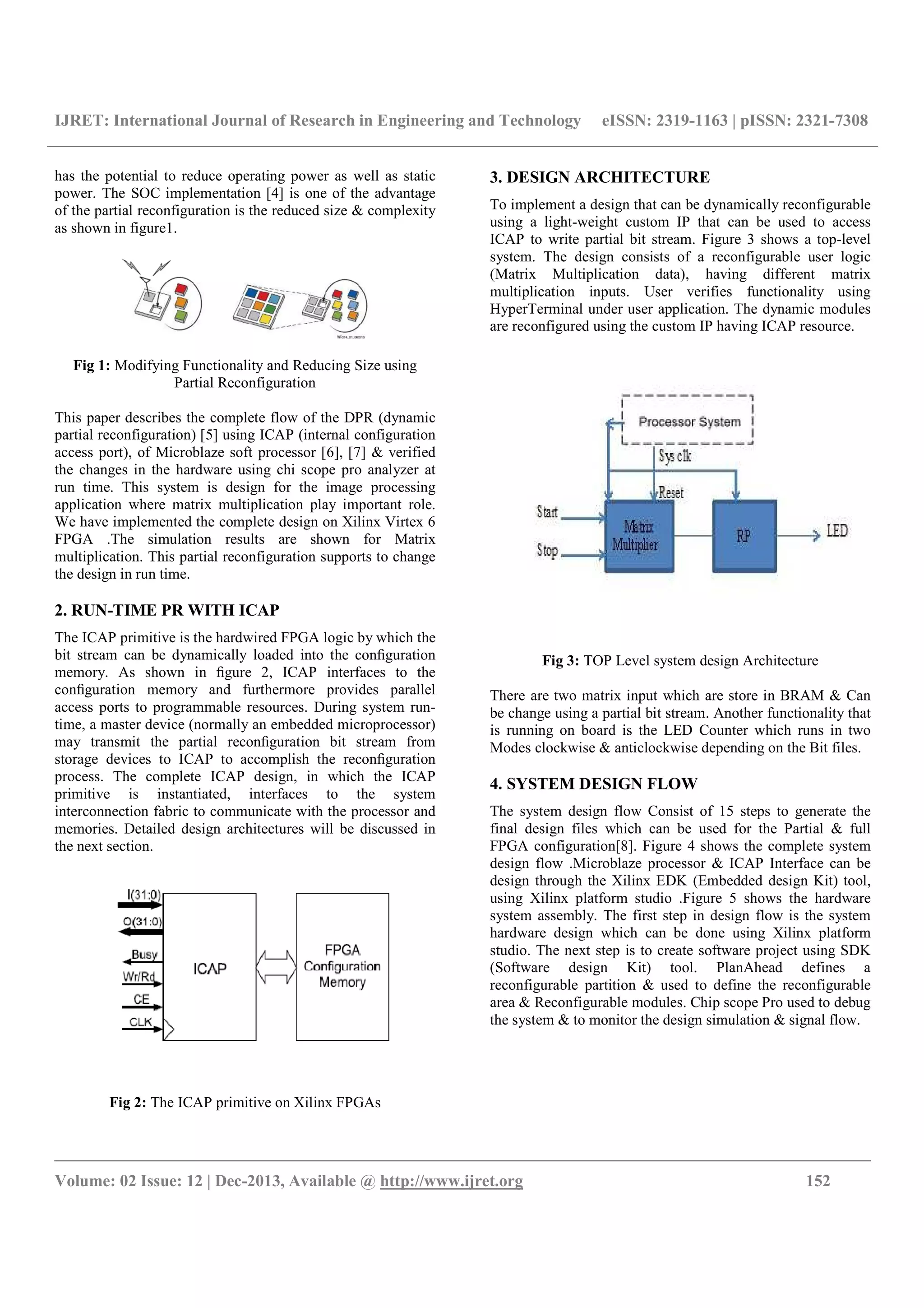 Run Time Dynamic Partial Reconfiguration Using Pdf