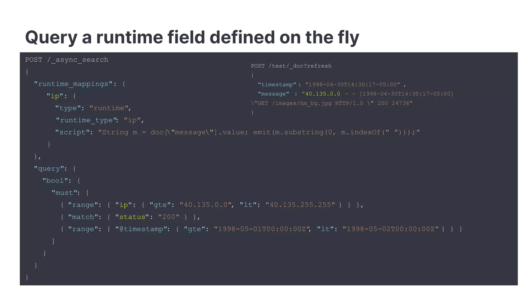 Schema On Read With Runtime Fields Ppt