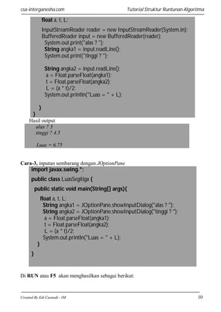 Struktur Runtunan Algoritma | PDF