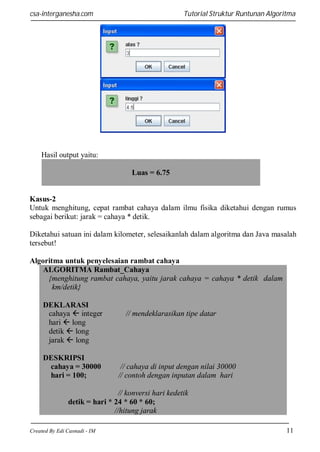 Struktur Runtunan Algoritma | PDF