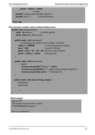 Struktur Runtunan Algoritma | PDF