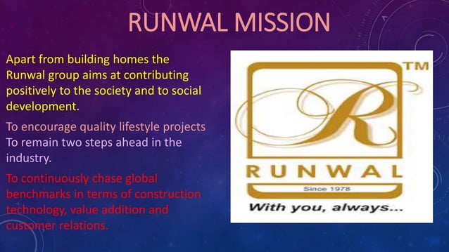 Runwal group | PPTX | Developmental Sites | Real Estate