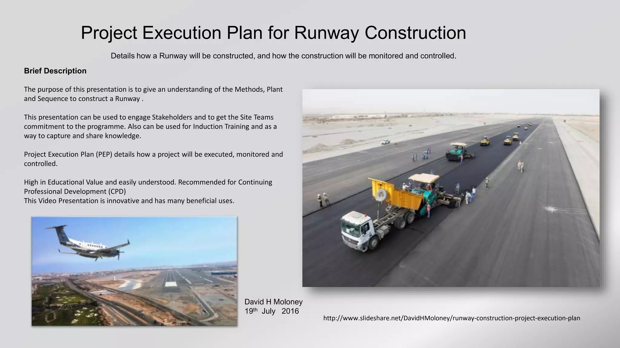 Runway Construction Project Execution Plan | PDF
