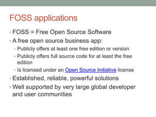 Run your business on FOSS | PPT