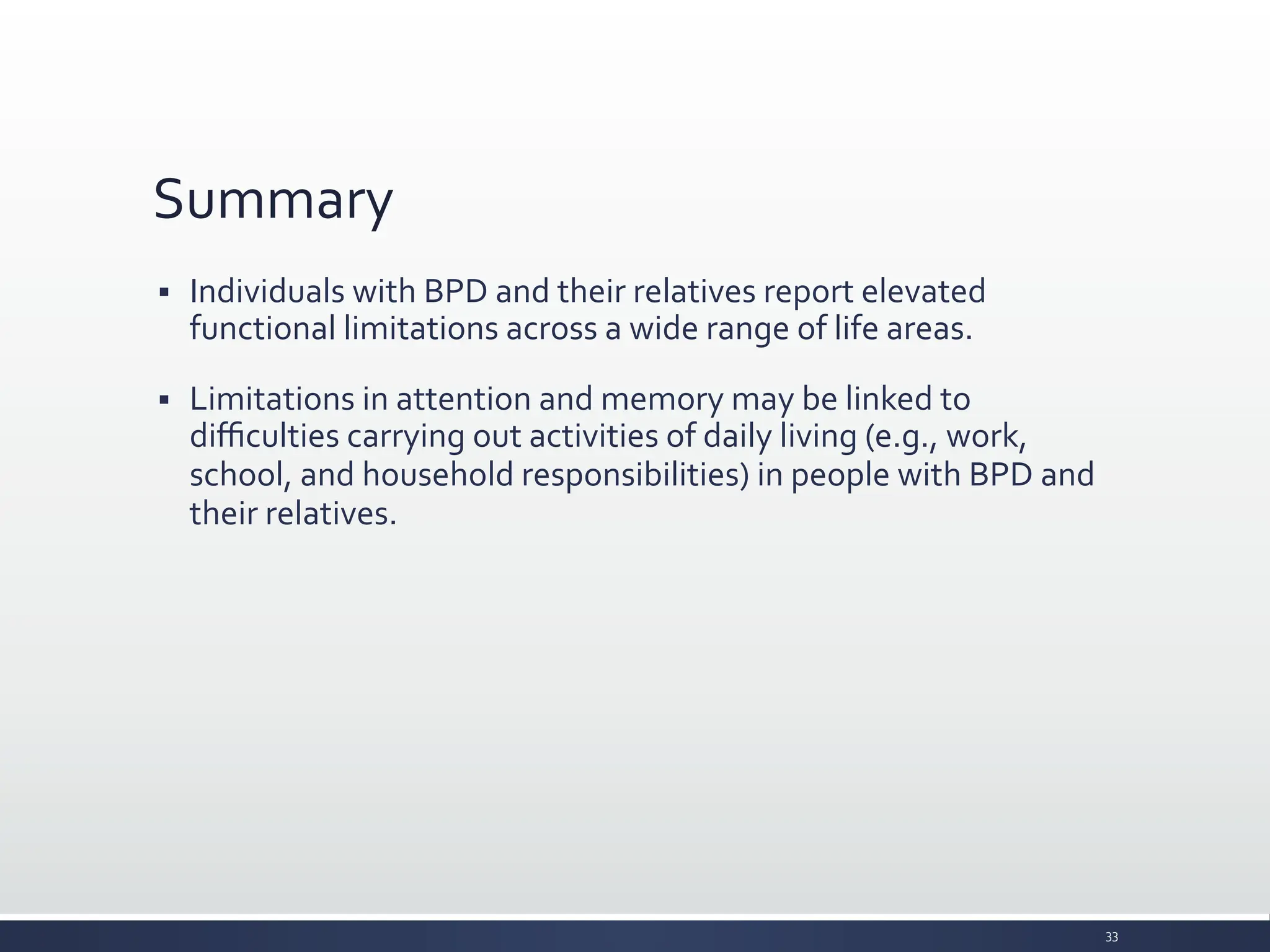 Cognitive Functioning and Functional Abilities | PPT