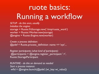 Ruote: A Ruby workflow engine | KEY | Programming Languages | Computing