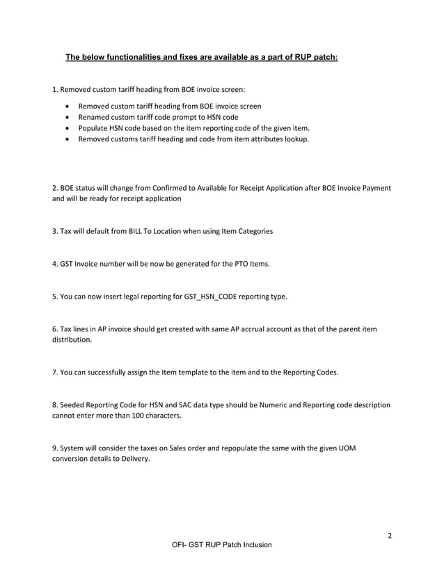 Rup 6 patches_details | PDF