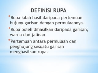 PENDIDIKAN SENI TINGKATAN 1 RUPA | PPTX