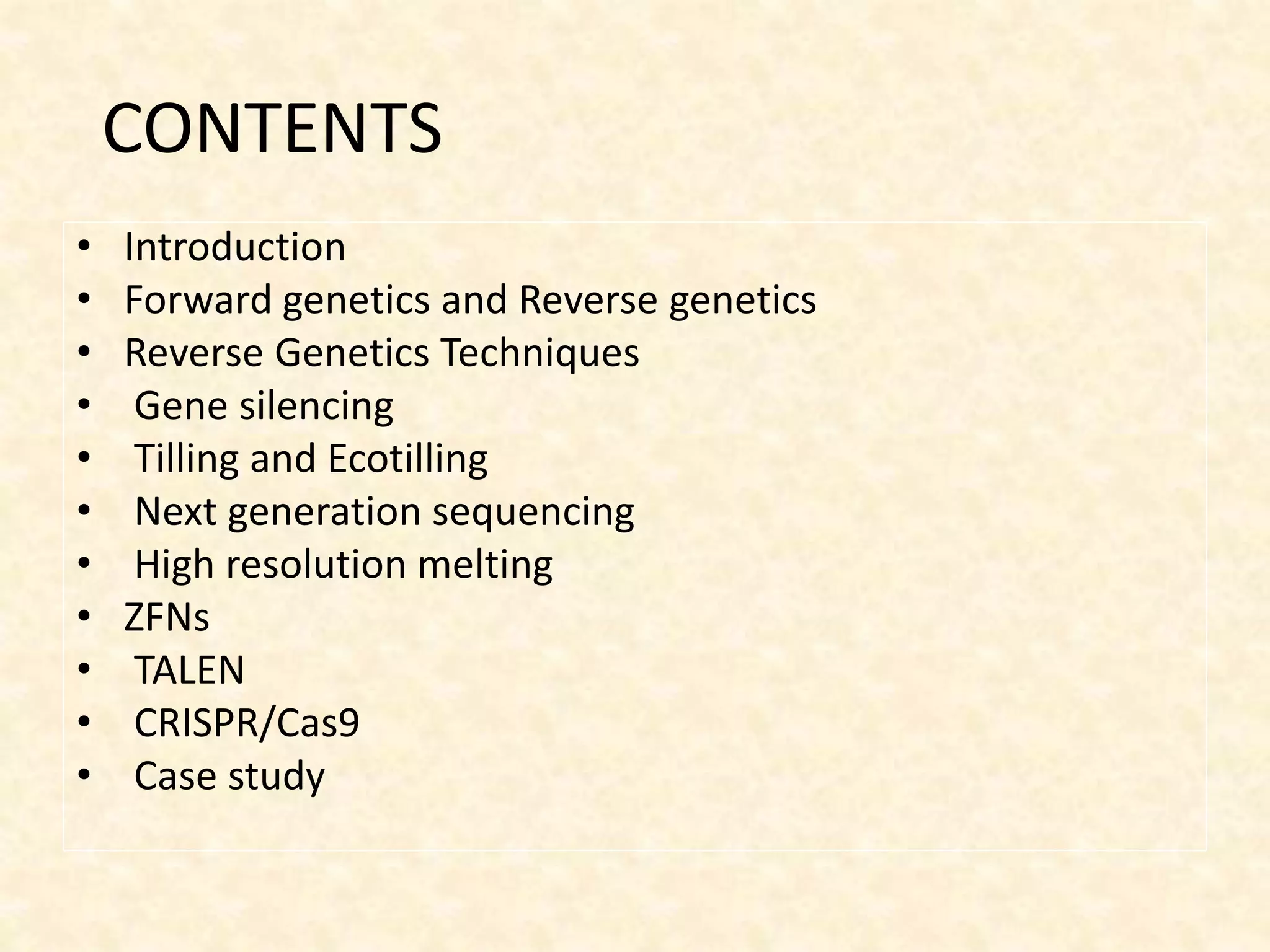 REVERSE GENETICS | PPTX