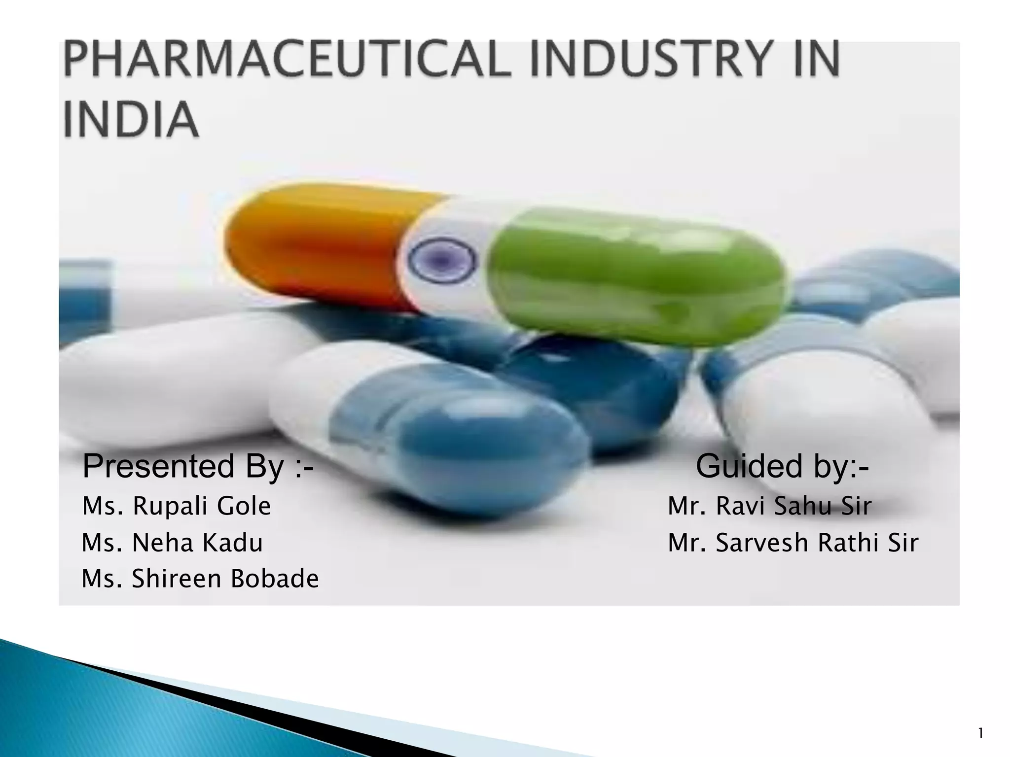 Pharmaceutical industry in India | PPTX