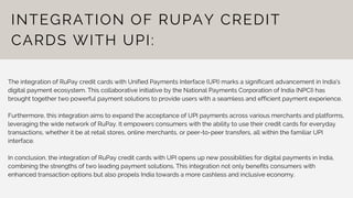 RuPay Credit Cards for UPI Payments In India | PDF