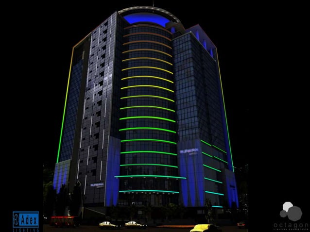 Façade Lighting at Rupayon Trade Center, Dhaka, Bangladesh. | PPSX
