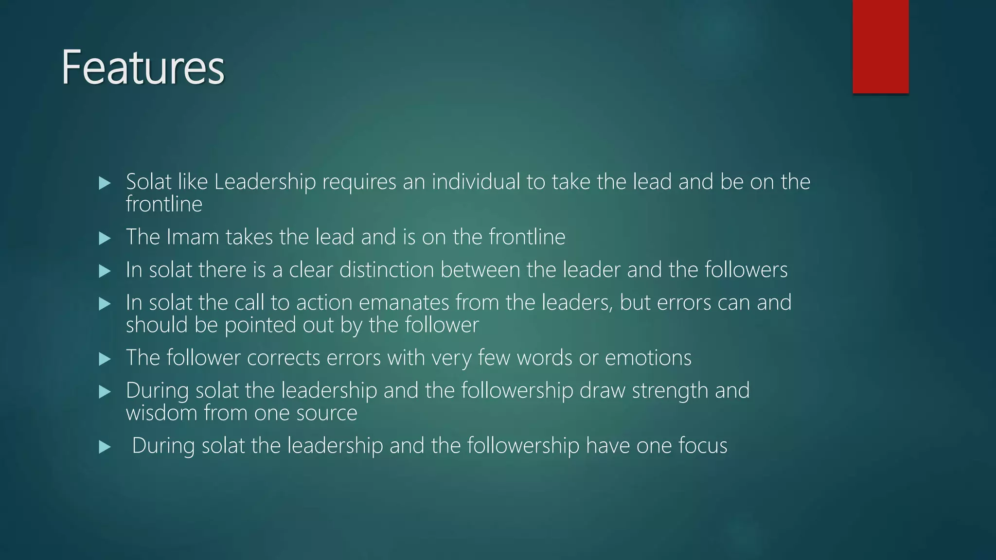 Leadership lessons from solat | PPTX