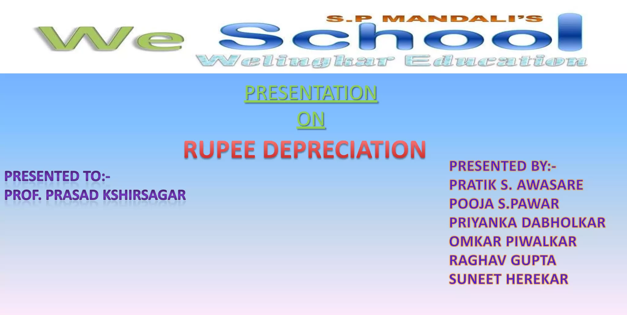 Rupee depreciation | PPT