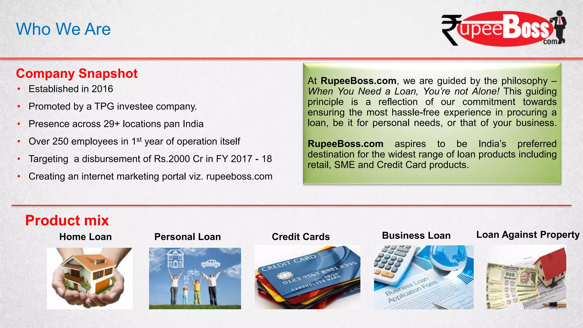 RupeeBoss - Corporate Snapshot | PPT