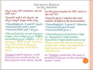 Excel formula for rupees in words | PPT