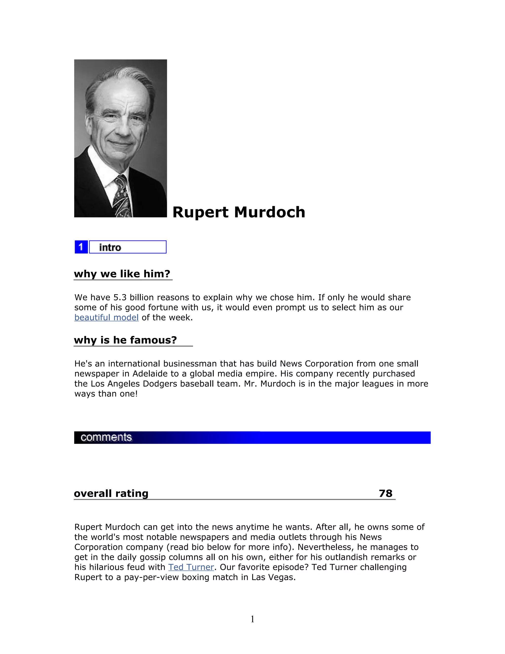 Rupert murdoch | DOC