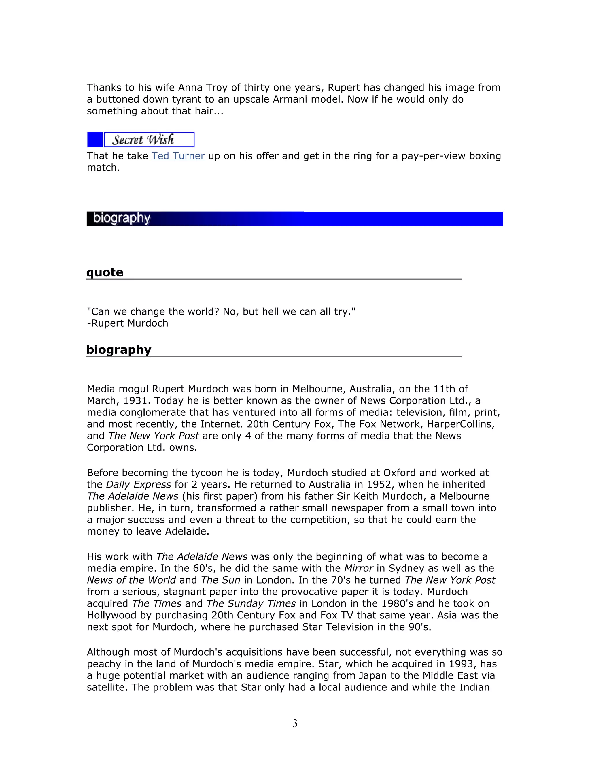 Rupert murdoch | DOC