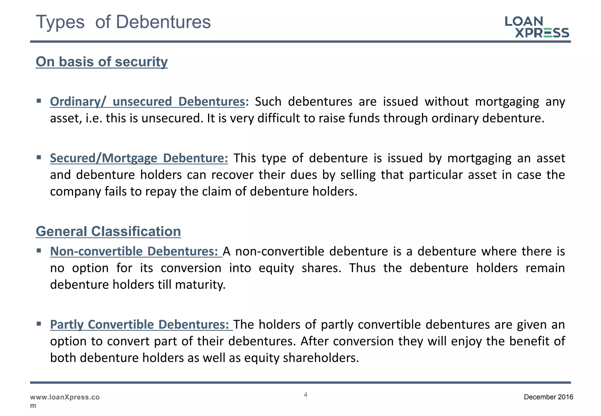 Introduction to Debentures | PPTX