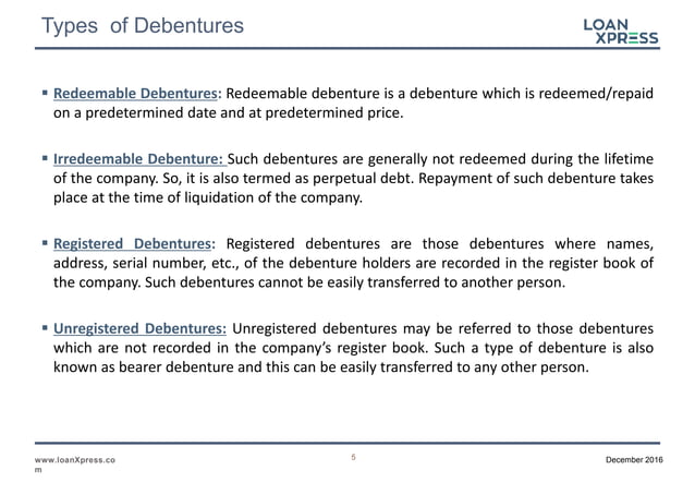 Introduction to Debentures | PPT