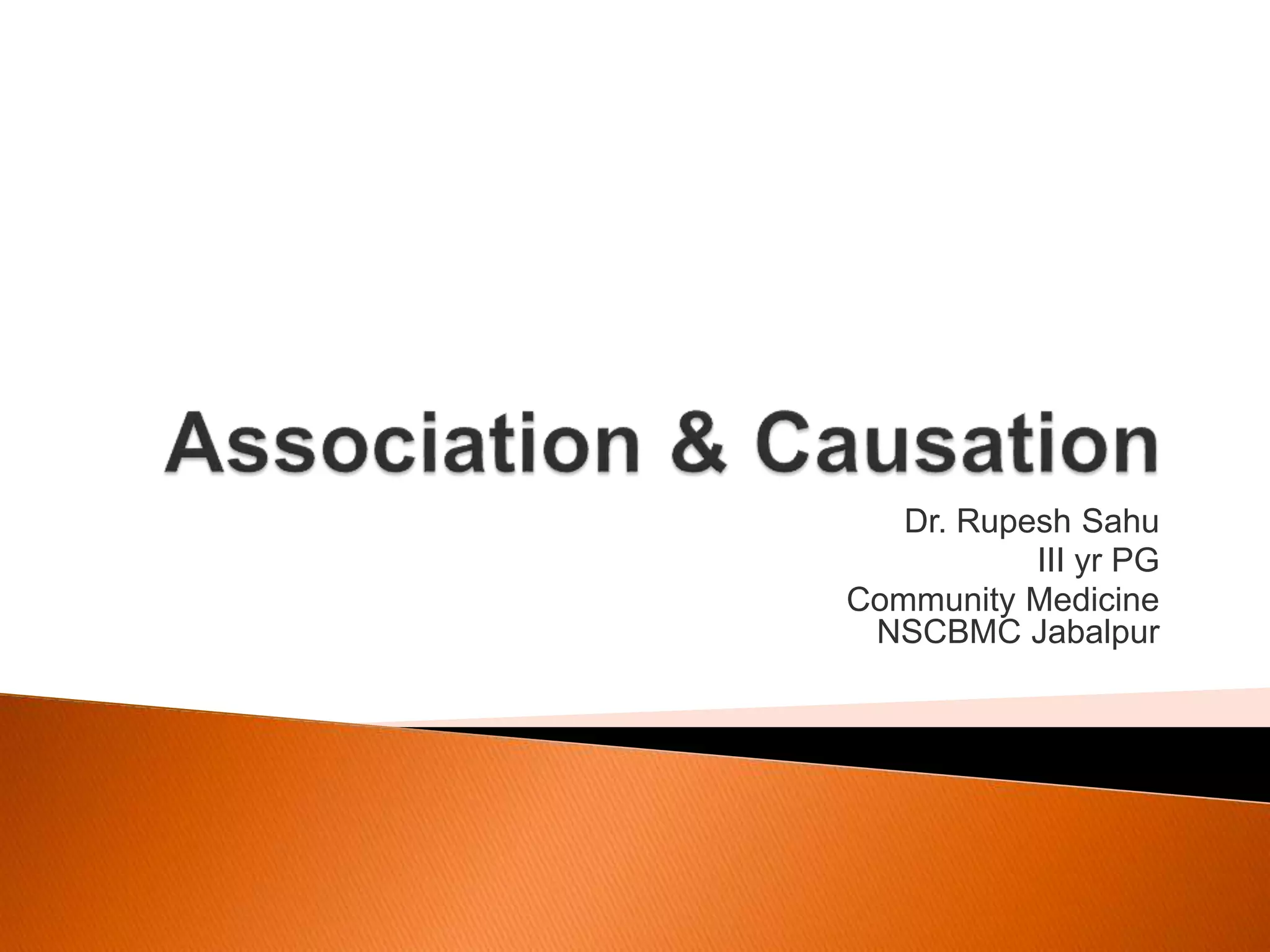 Association vs causation | PPTX