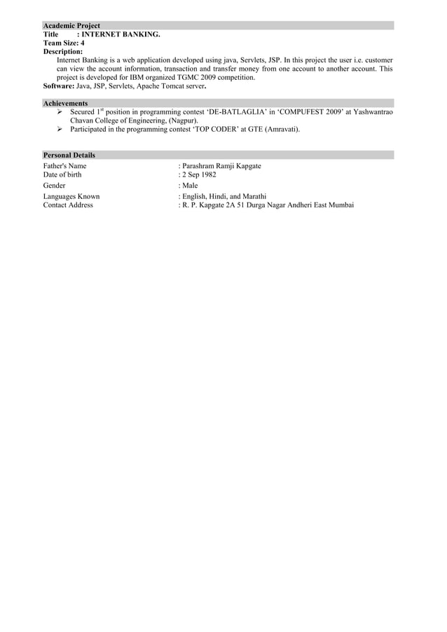 Rupesh BE 2.5year_exp Resume | DOC | Web Development | Internet