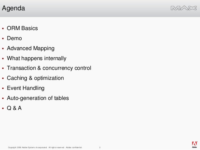 ColdFusion ORM - Advanced : Adobe Max 2009