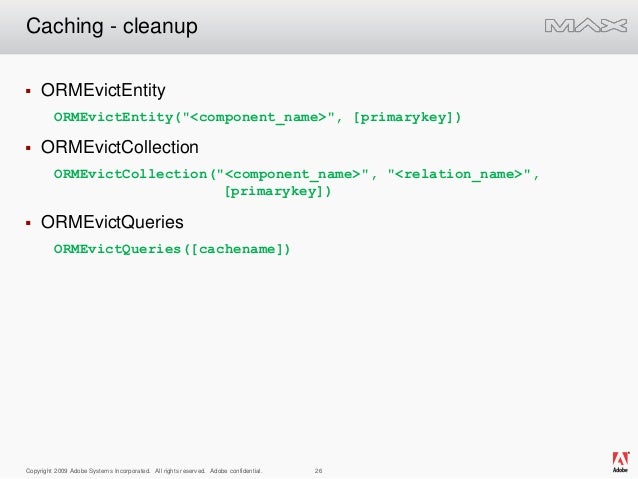 ColdFusion ORM - Advanced : Adobe Max 2009