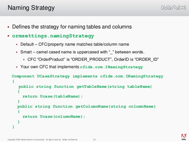 ColdFusion ORM - Advanced : Adobe Max 2009
