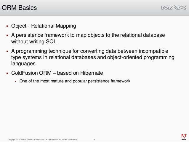 ColdFusion ORM - Advanced : Adobe Max 2009