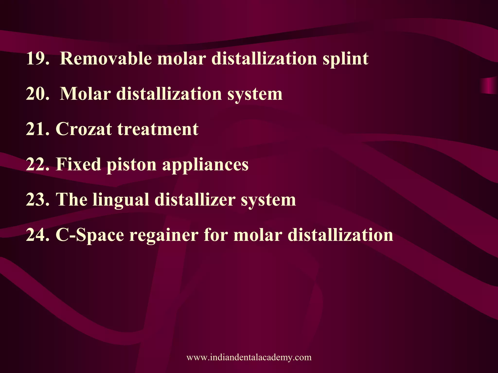 Molar distalization / dental courses | PPT