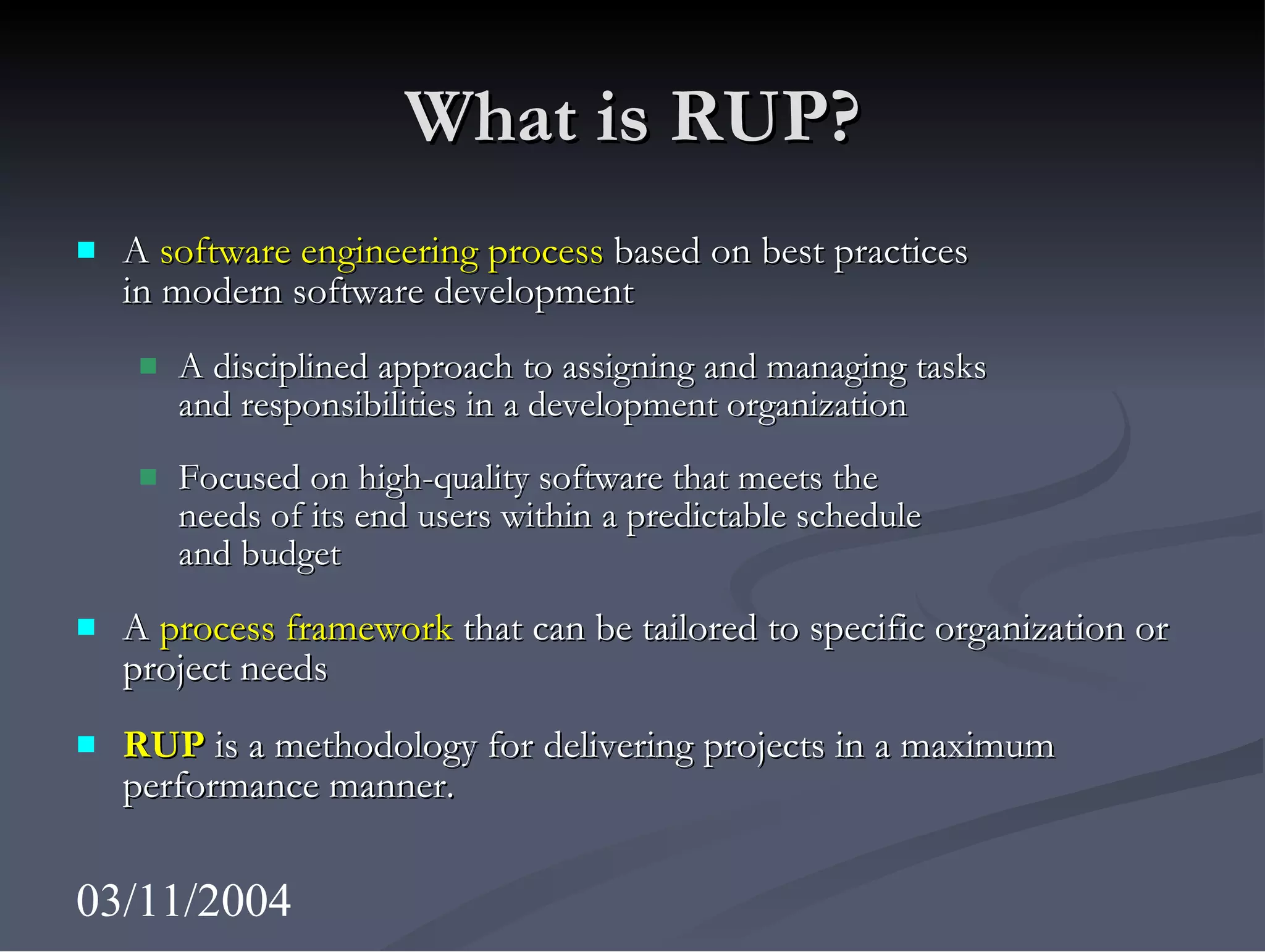 An Overview of RUP methodology | PPT