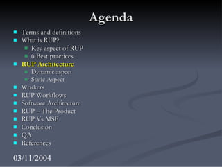 An Overview of RUP methodology | PPT
