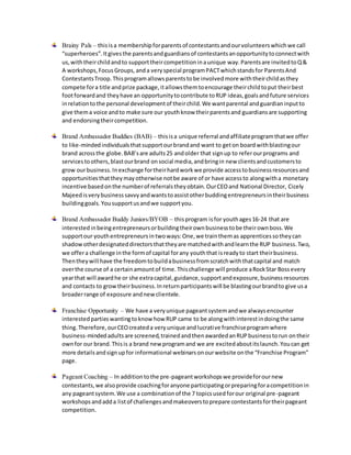 Rainbow Universe Pageants Programs & Services | PDF