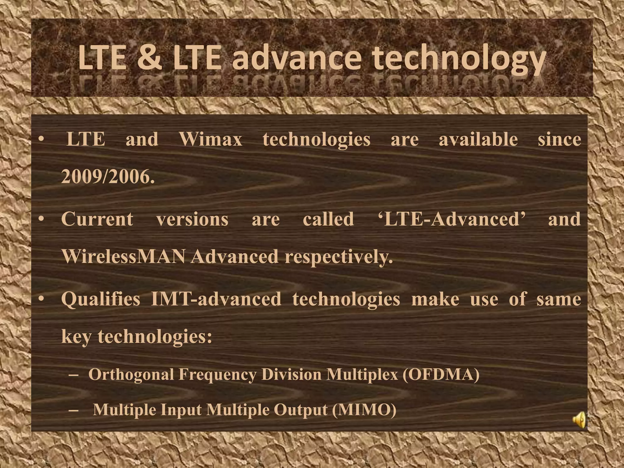 advance lte 4G ppt | PPT