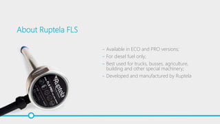 Ruptela fuel level sensor | PPTX